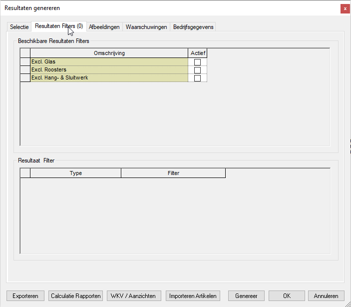 Resultaten Genereren | Matrix Knowledge Base